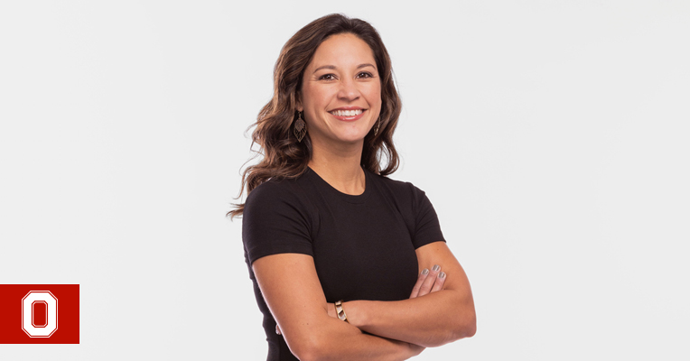 Stephanie Baxter’s happy to stand with Ohio State